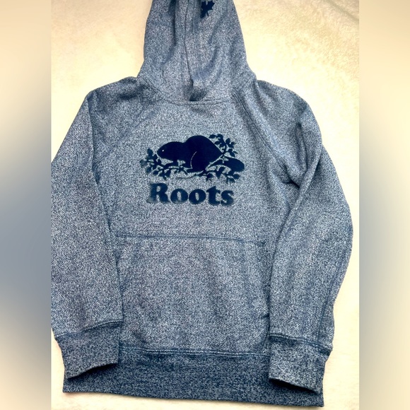 Roots | Shirts & Tops | Roots Logo Gray Hoodie Size M 78 | Poshmark